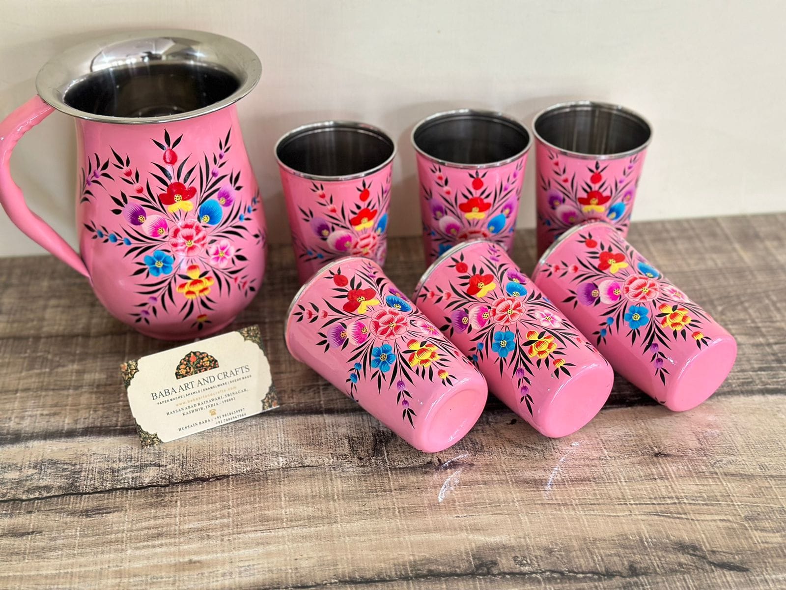 Enamel Ware utensils,enamelware jug,set of 6 enamelware glass with ...