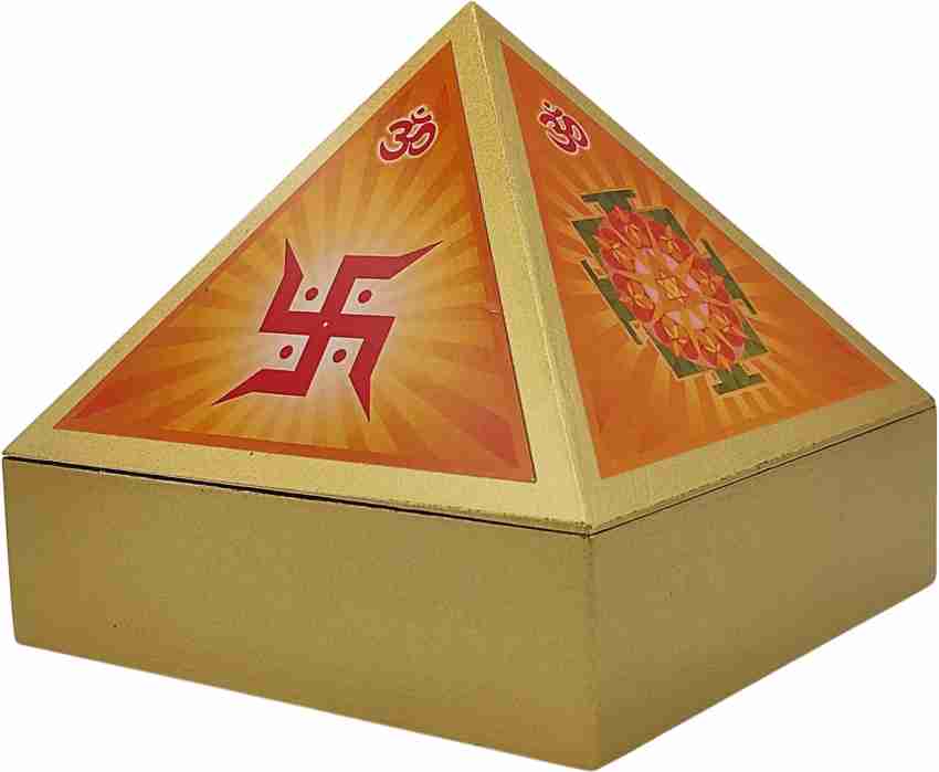 Wooden Pyramid Wish Box with Crystals for Money Manifestation box